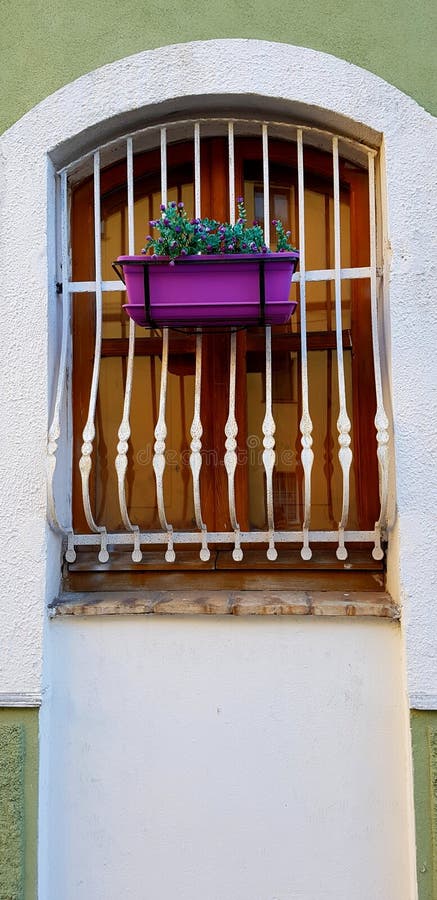 Cute Window on Red Wall stock image. Image of wall, frame - 22243993