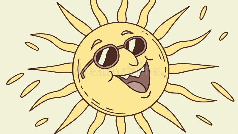 Cute Winking Sun with Happy Face Vector Icon, Vector Design Generative ...