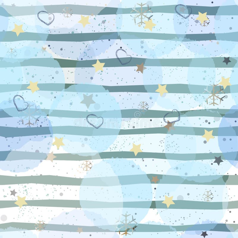 Cute Winter Background with Lovely Bird and Christmas Tree, Pastel Blue ...