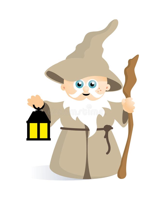 Old Grey Wizard - Two Thumbs Up Stock Vector - Illustration of wizard ...