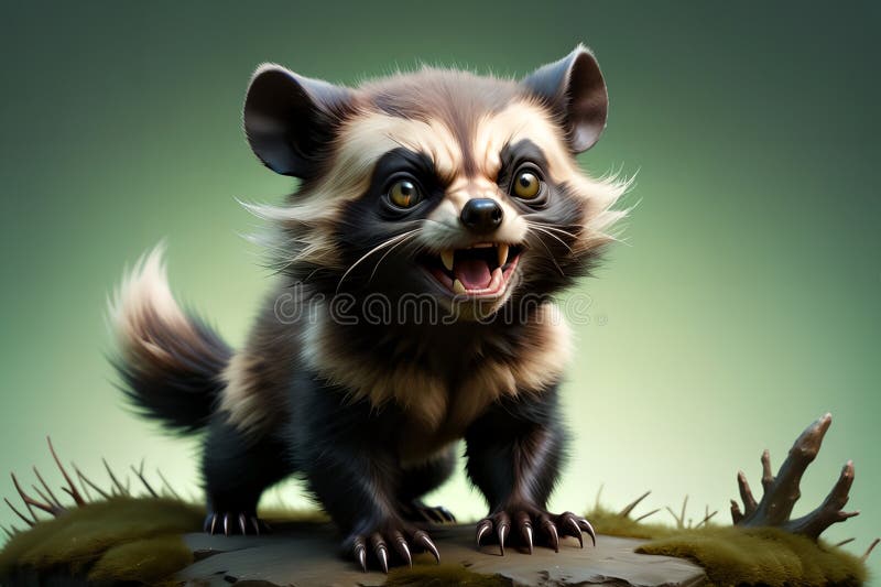 Cute Wolverine in the Habitat. Stock Image - Image of cute, wool: 310690147