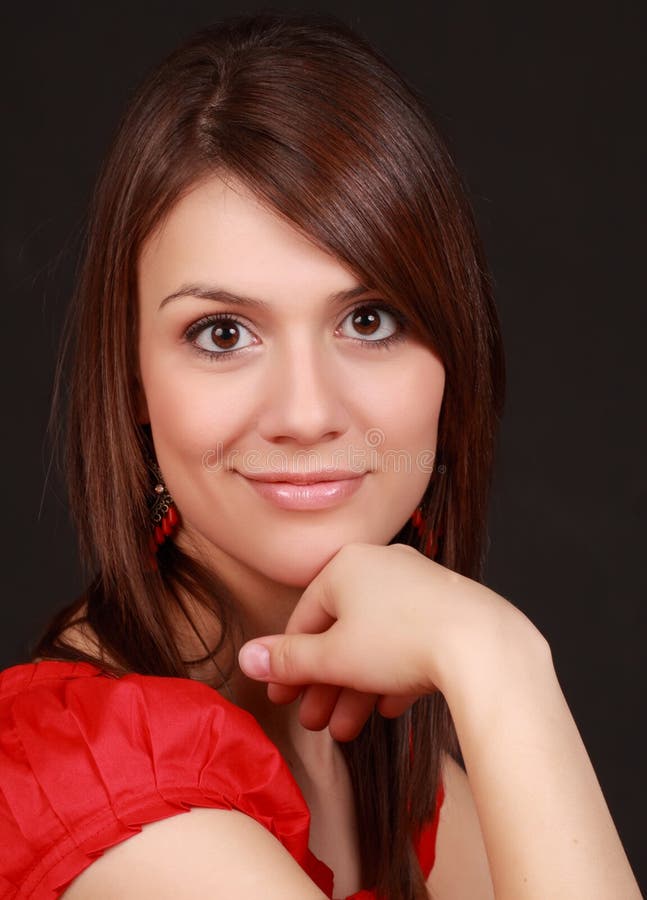 Cute woman stock image. Image of female, caucasian, smile - 17897465