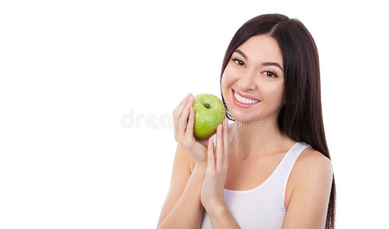 Healthy Teeth And Apple Stock Image Image Of Cosmetology 10057563