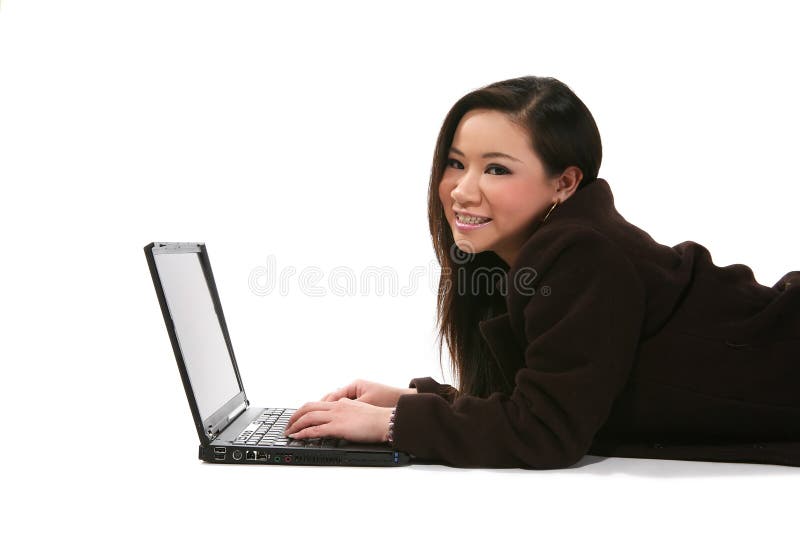 Cute Woman Maid with Mop stock photo. Image of domestic - 8292106