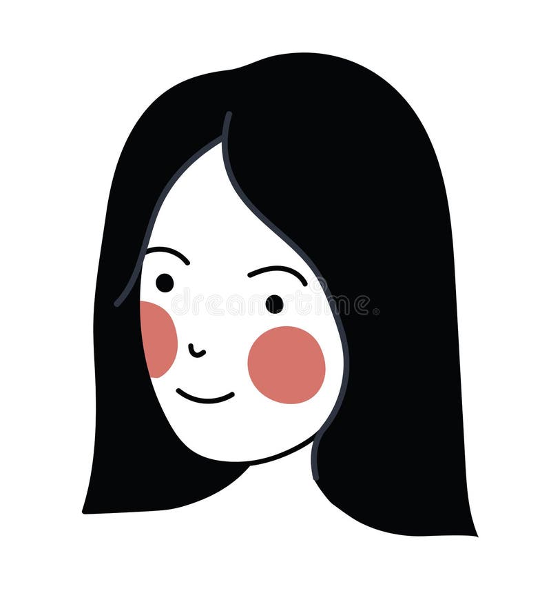Cute woman face design stock vector. Illustration of friendship - 260613190