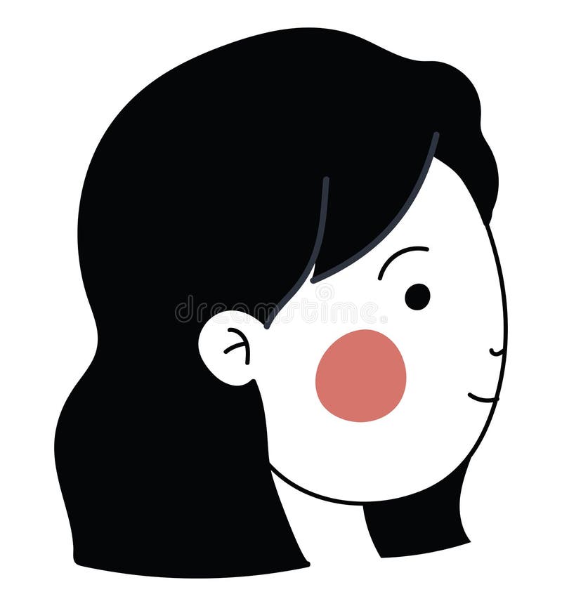 Cute woman profile stock vector. Illustration of gesture - 260613170