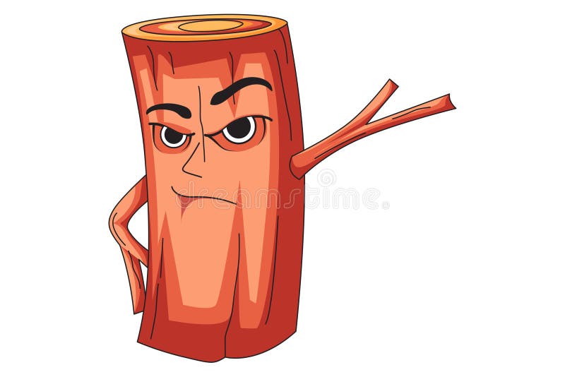 Cute Wood Character Design Illustration Stock Vector - Illustration of ...