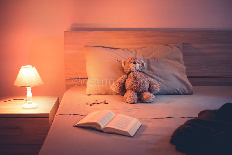 Cute Wool Teddy Bear is Lying in the Bed Stock Photo - Image of charity ... Cute Wool Teddy Bear is Lying in the Bed Stock Photo - Image of charity ...