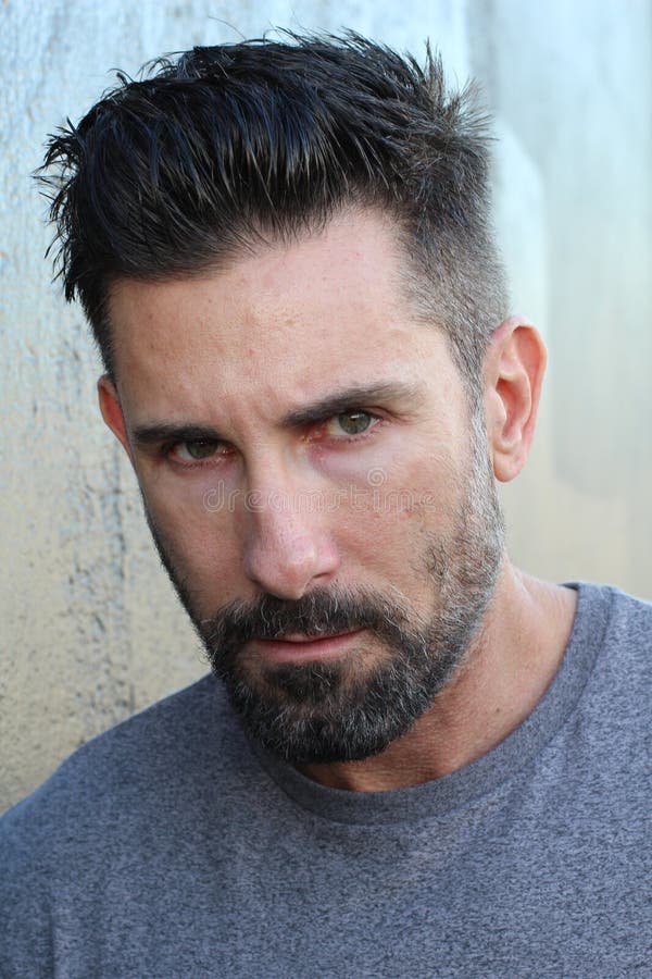 Handsome Mature Man Smiling and Laughing while Crossing His Arms with ...