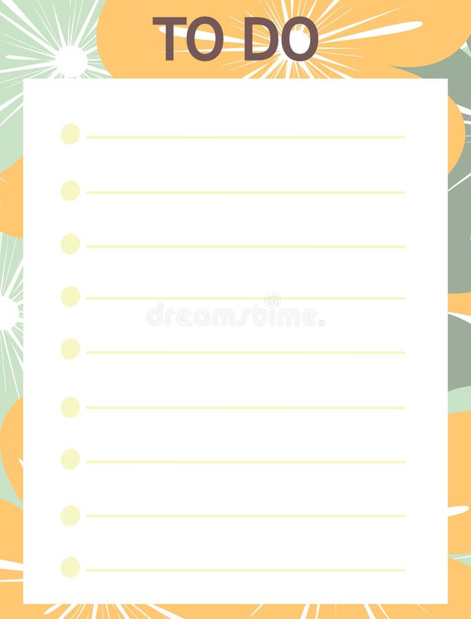 Cute Pink Blue Printable To Do List with Stripes Stock Vector ...