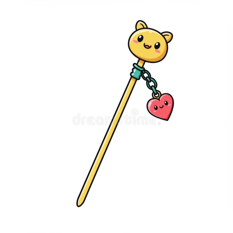 Cute Yellow Cat Pixel Art Charm with Red Heart Stock Illustration ...