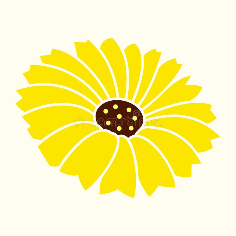 Cute Yellow Flower Icon stock vector. Illustration of botanical - 315687375