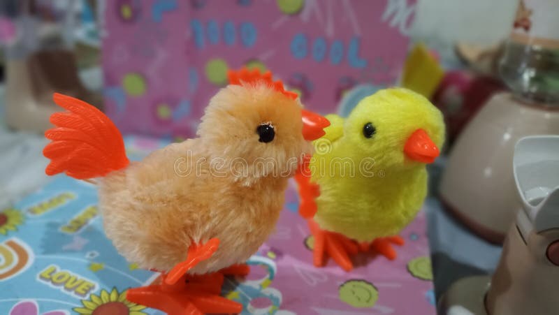 Cute Yellow and Orange Chick Toy Stock Photo - Image of cute, orange ...