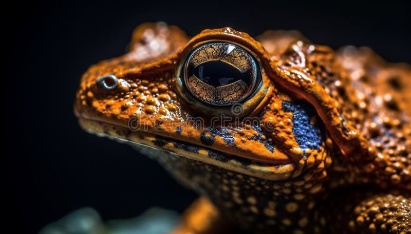 A Cute Yellow Toad Staring, Its Eye Focused on the Camera Generated by ...