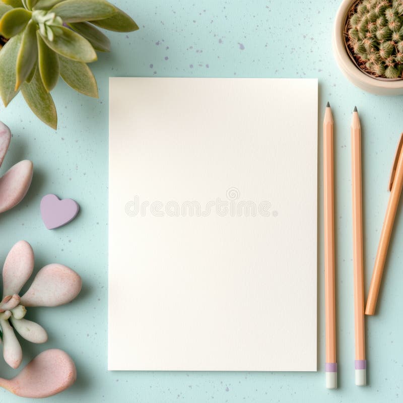 Cute Yellow Writing Template with Pastel Elements for Creative Projects ...