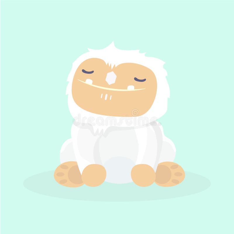 Cute yeti. stock vector. Illustration of furry, monsters - 96328455