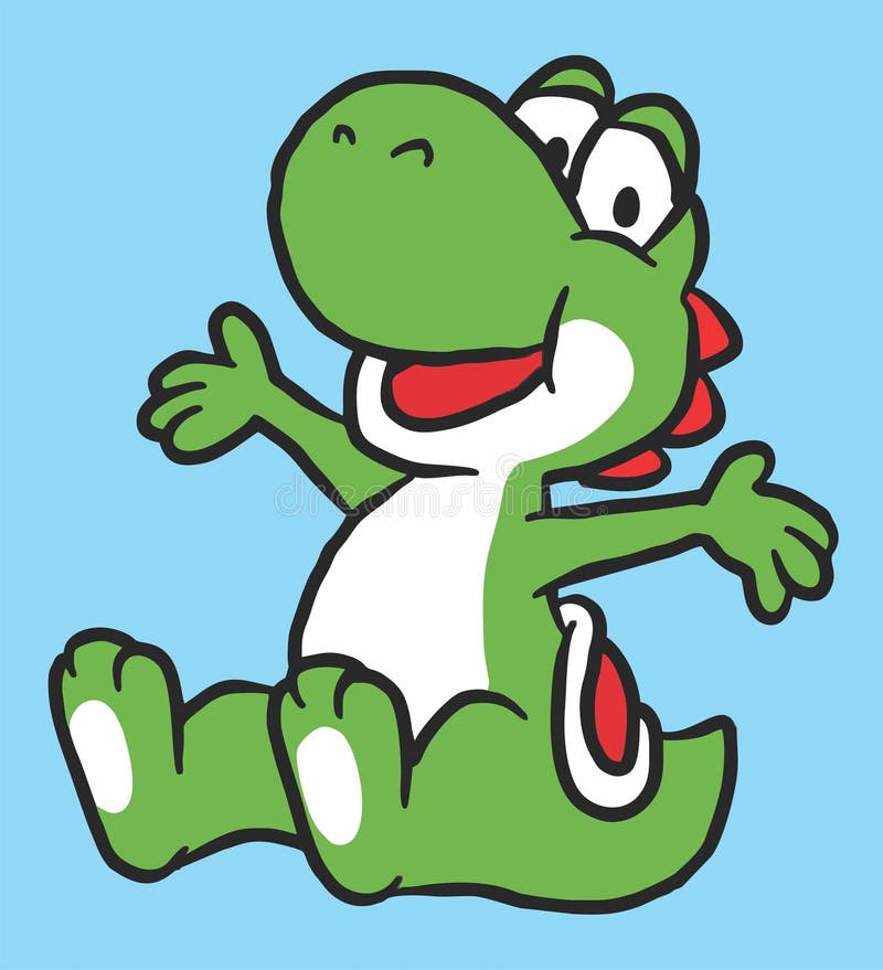 Cute Yoshi Print Vector Art Stock Vector - Illustration of vector ...