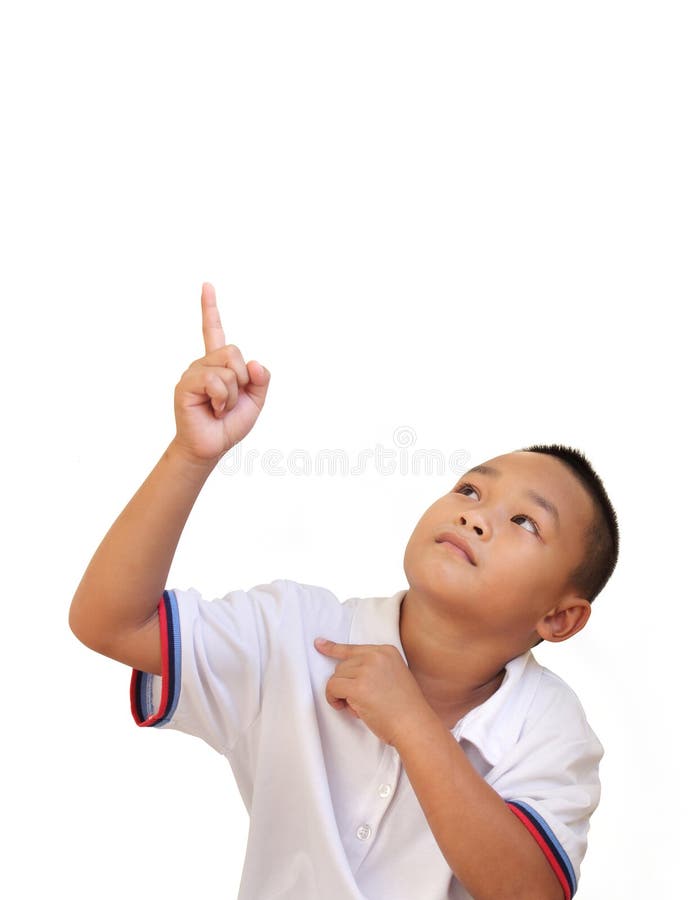 African American School Boy Looking Up - Black People Stock Image ...