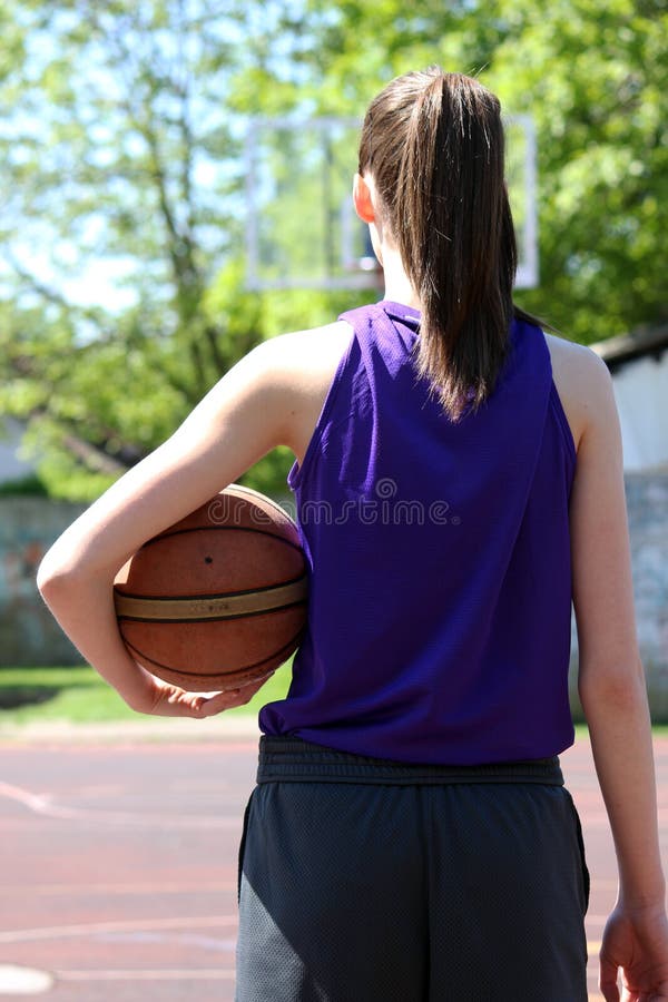 Cute Young Basketball Player Stock Photo - Image of competition, ball ...