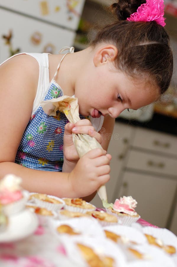 Cute young chef stock image. Image of cookie, domestic - 5467023
