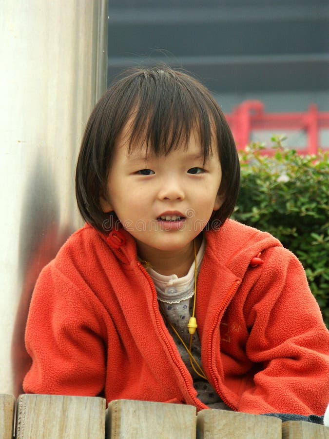 Cute Young Chinese Girl stock photo. Image of sits, portrait - 7761418