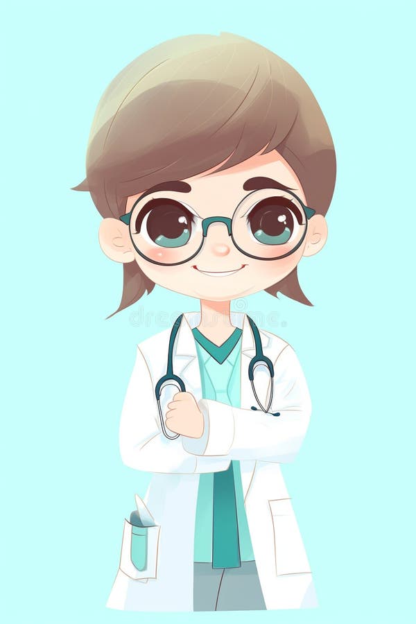 Cute Young Doctor Avatar. AI Generated Stock Illustration ...