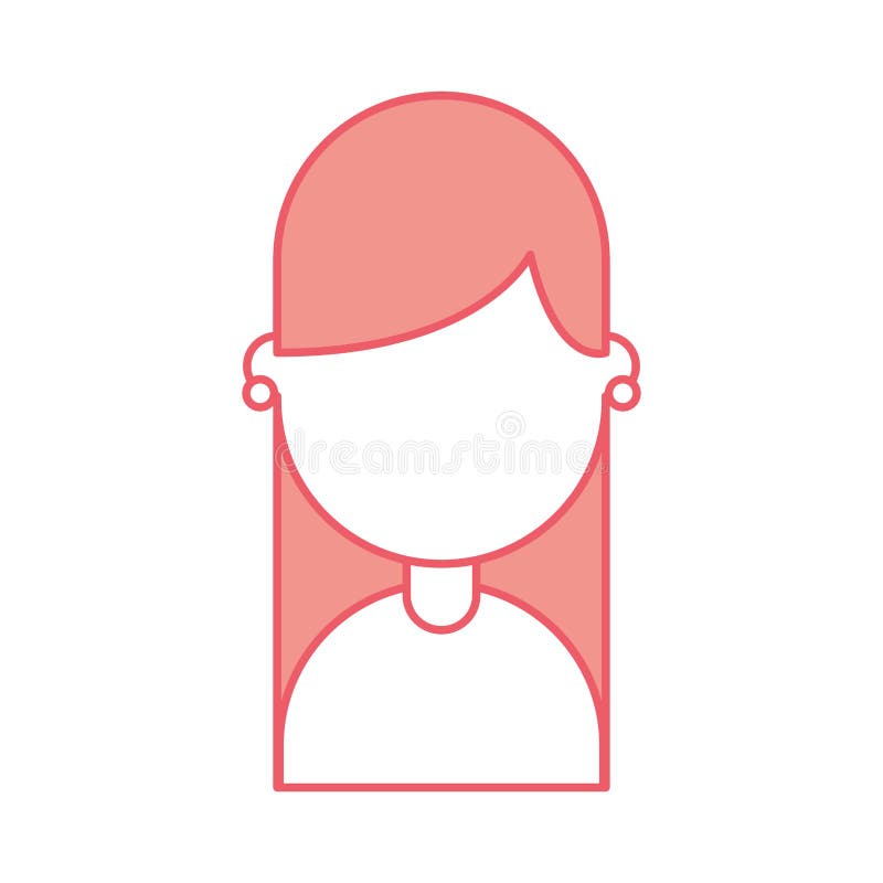 Cute Young Girl Avatar Character Stock Vector - Illustration of simple ...