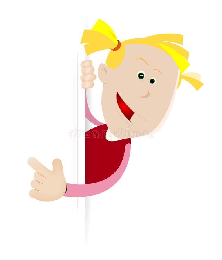 Cute Young Girl Message stock illustration. Illustration of girl - 19332765