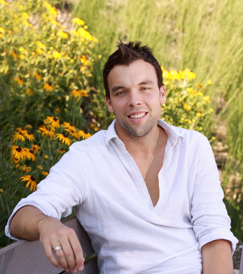 Cute young man stock image. Image of relax, closeup, cute - 15542497