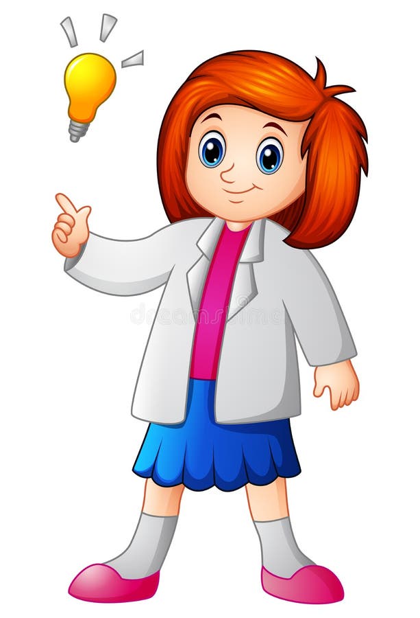 Cute Scientist Boy Character Working On Physics Science Experiment ...