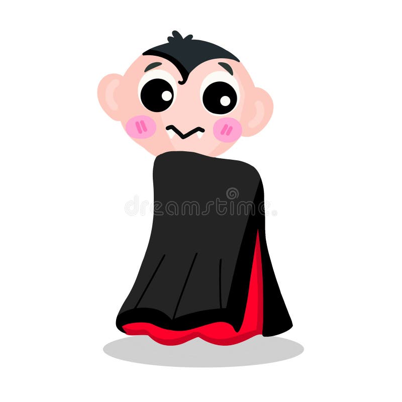 Cute Young Vampire, Halloween Character Stock Illustration ...