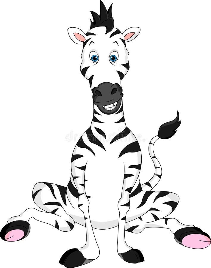 Cute zebra cartoon stock vector. Illustration of hoof - 47136019
