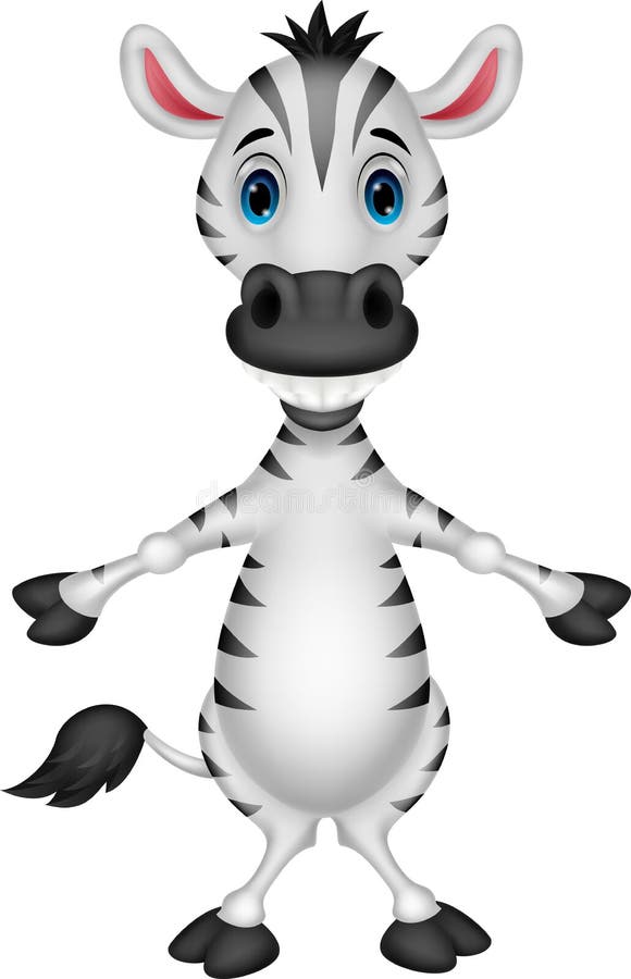 Cute zebra cartoon stock vector. Illustration of hoof - 30569107
