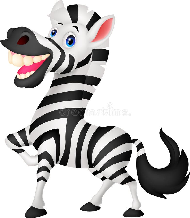 Cute zebra cartoon stock vector. Illustration of hoof - 30569107