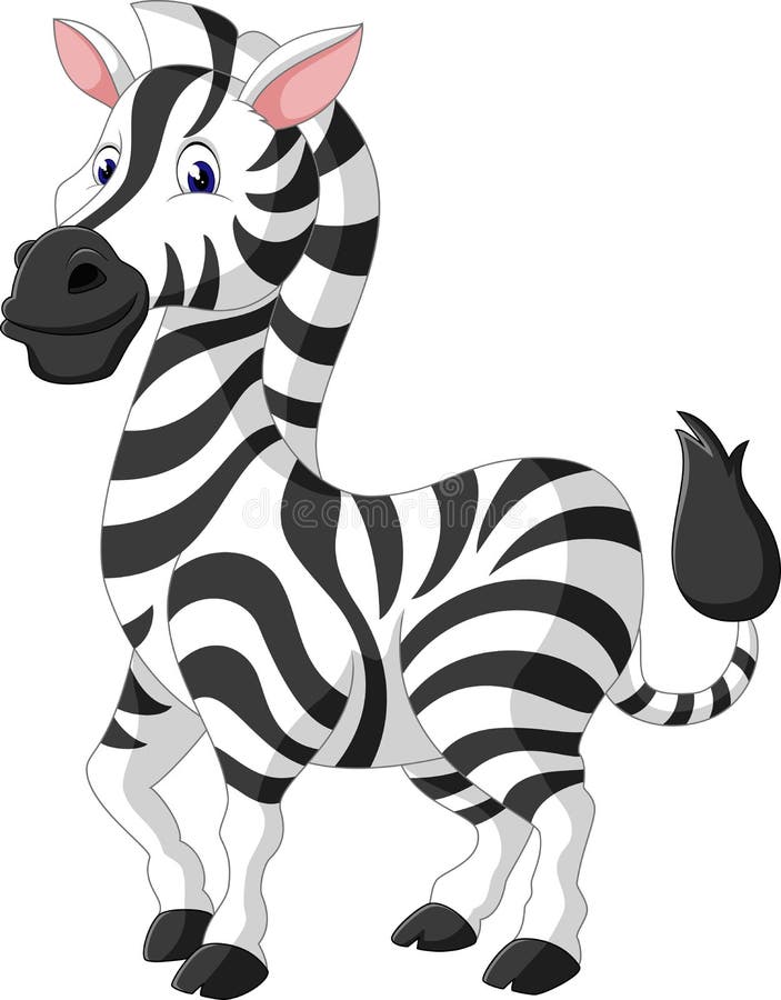 Cute zebra cartoon stock vector. Illustration of clip - 62047423