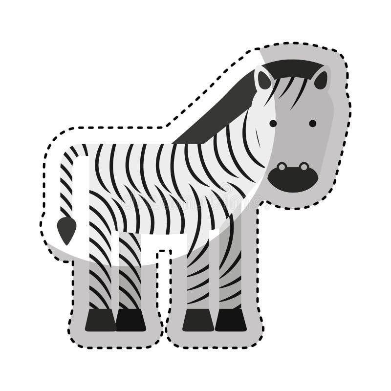 Cute zebra character icon stock illustration. Illustration of design ...