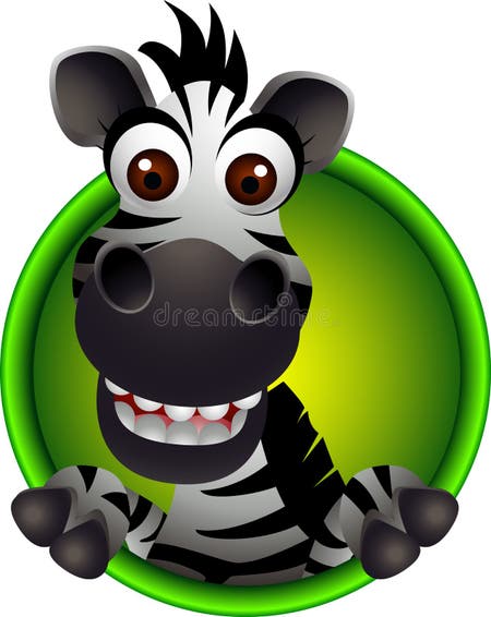 Cute zebra head cartoon stock illustration. Illustration of baby - 27048843