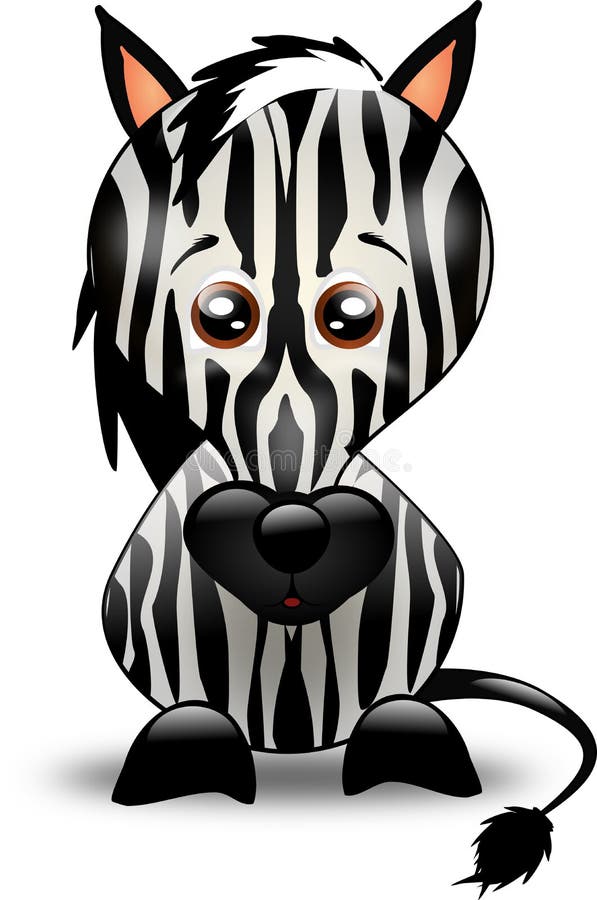 Cute zebra stock illustration. Illustration of sitting - 39553543