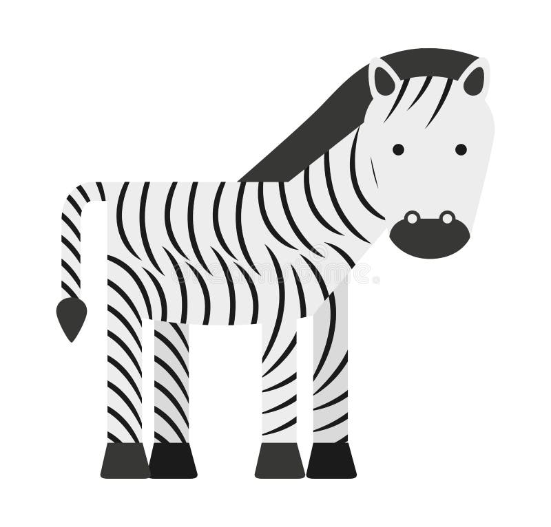 Cute Zebra Isolated Icon Design Stock Illustration - Illustration of ...
