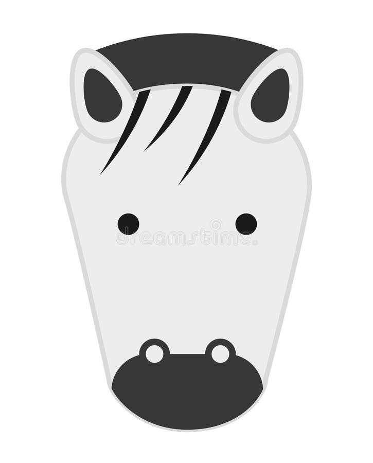 Cute Zebra Isolated Icon Design Stock Illustration - Illustration of ...