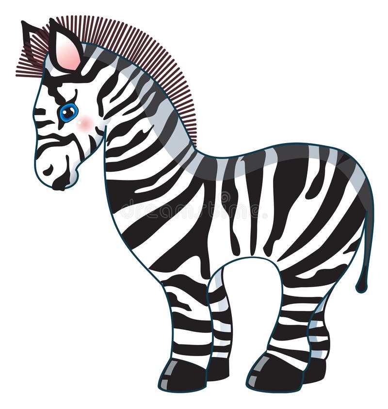 Cute zebra toy stock vector. Illustration of stand, isolated - 19953763
