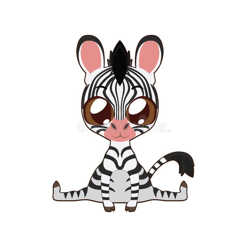 Cute Zebra Vector Illustration Art Stock Vector - Illustration of ...