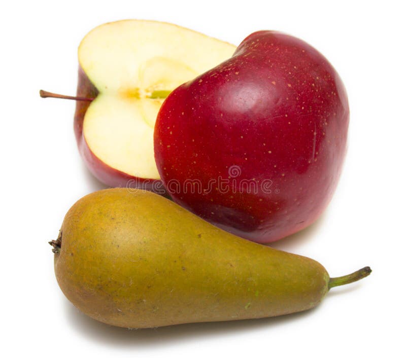 Cuted apple and pear stock image. Image of nature, fruit - 7351141