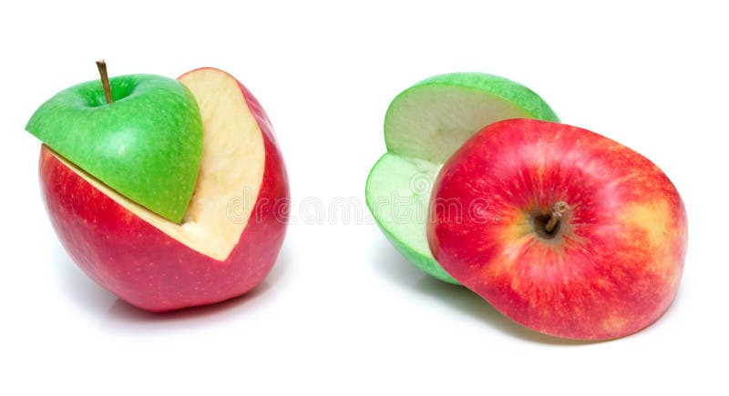Cuted apples stock image. Image of isolated, slice, nature - 7251455