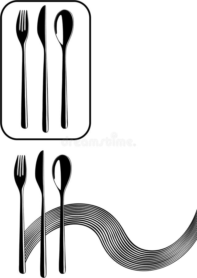 Cutlery and Signs of Table Etiquette. Stock Vector - Illustration of ...