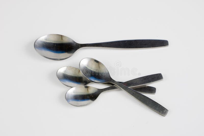 Cutlery Arranged on a White Kitchen Table. Accessories for Kitchen and ...