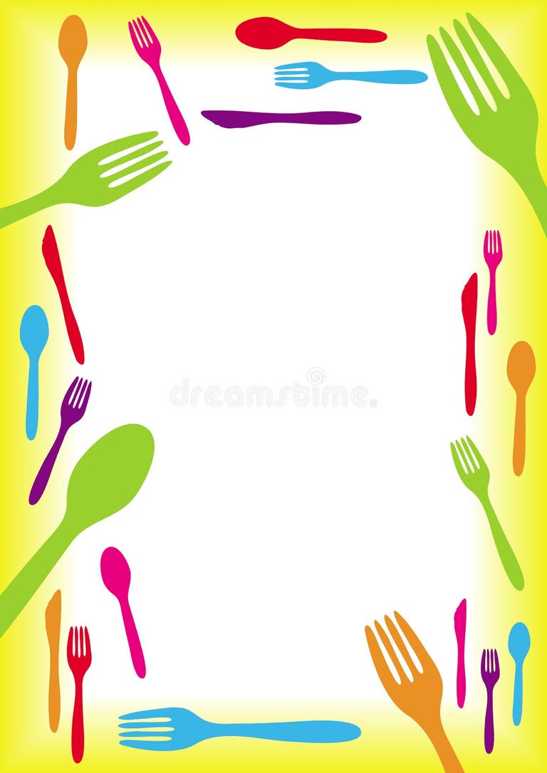 Fork Spoon Border Stock Illustrations – 864 Fork Spoon Border Stock ...