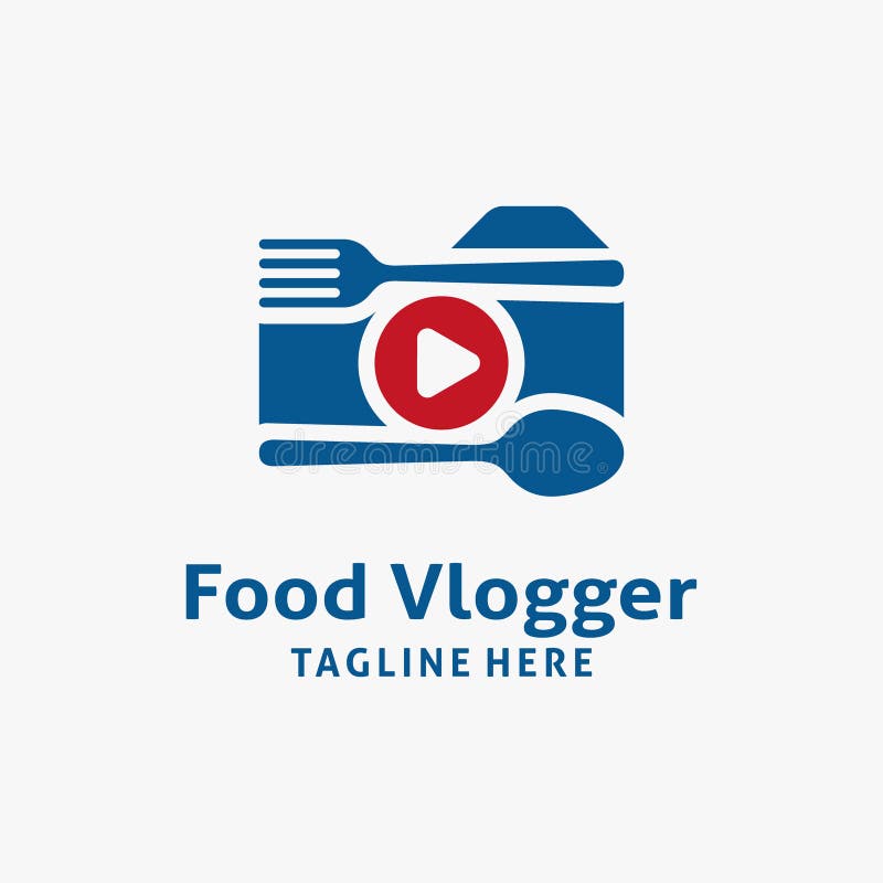 Food vlogger logo design stock vector. Illustration of tasty - 324687555