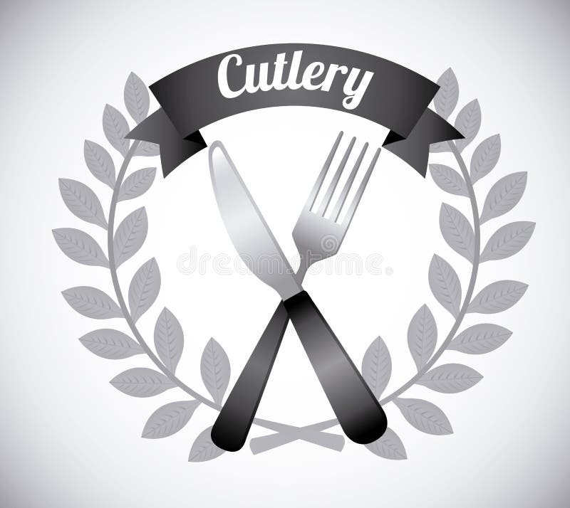 Cutlery design stock vector. Illustration of ribbon, food - 45173538