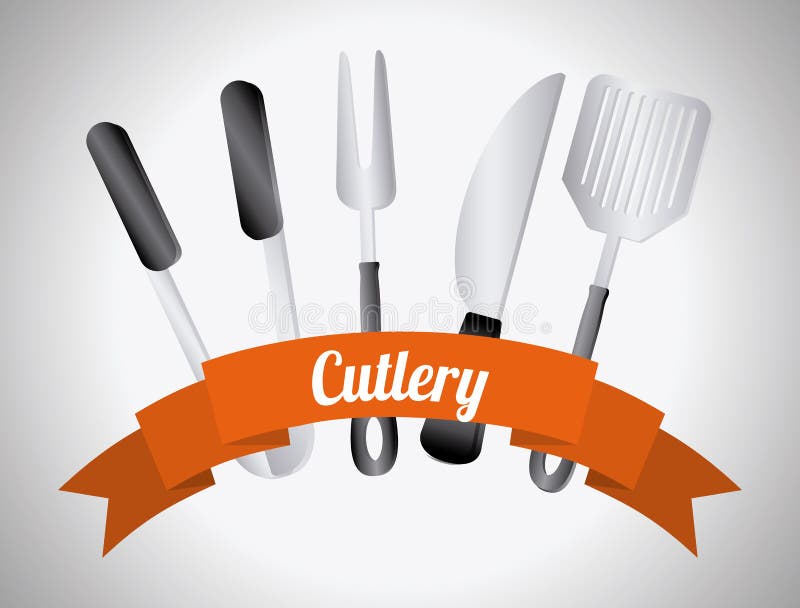 Cutlery design stock vector. Illustration of dining, silver - 45173602